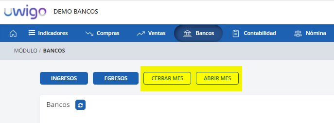 ¿Cómo cerrar y abrir un periodo bancario?